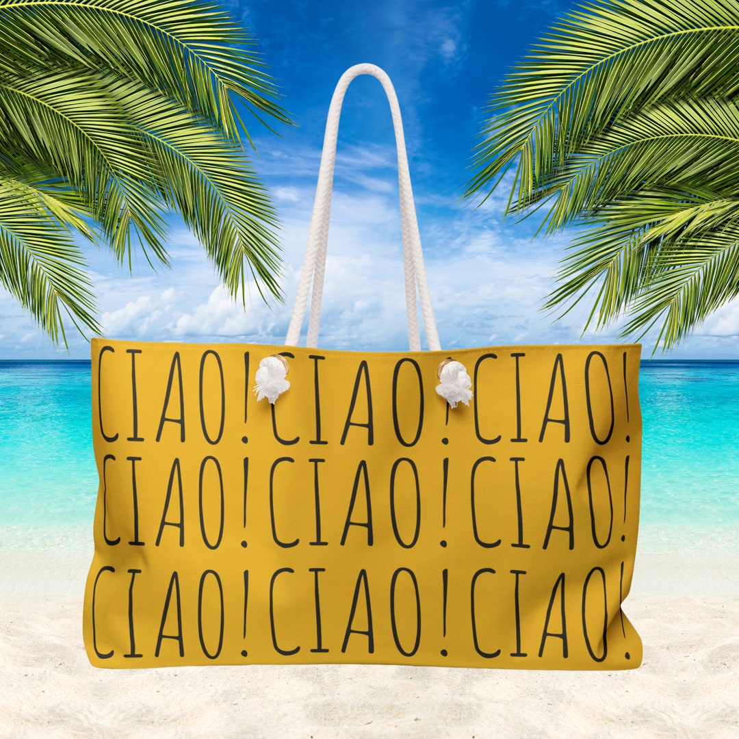 Ciao Tote Bag, Big Beach Bag, Italian Vibes, Trending Now Tote Bag ...