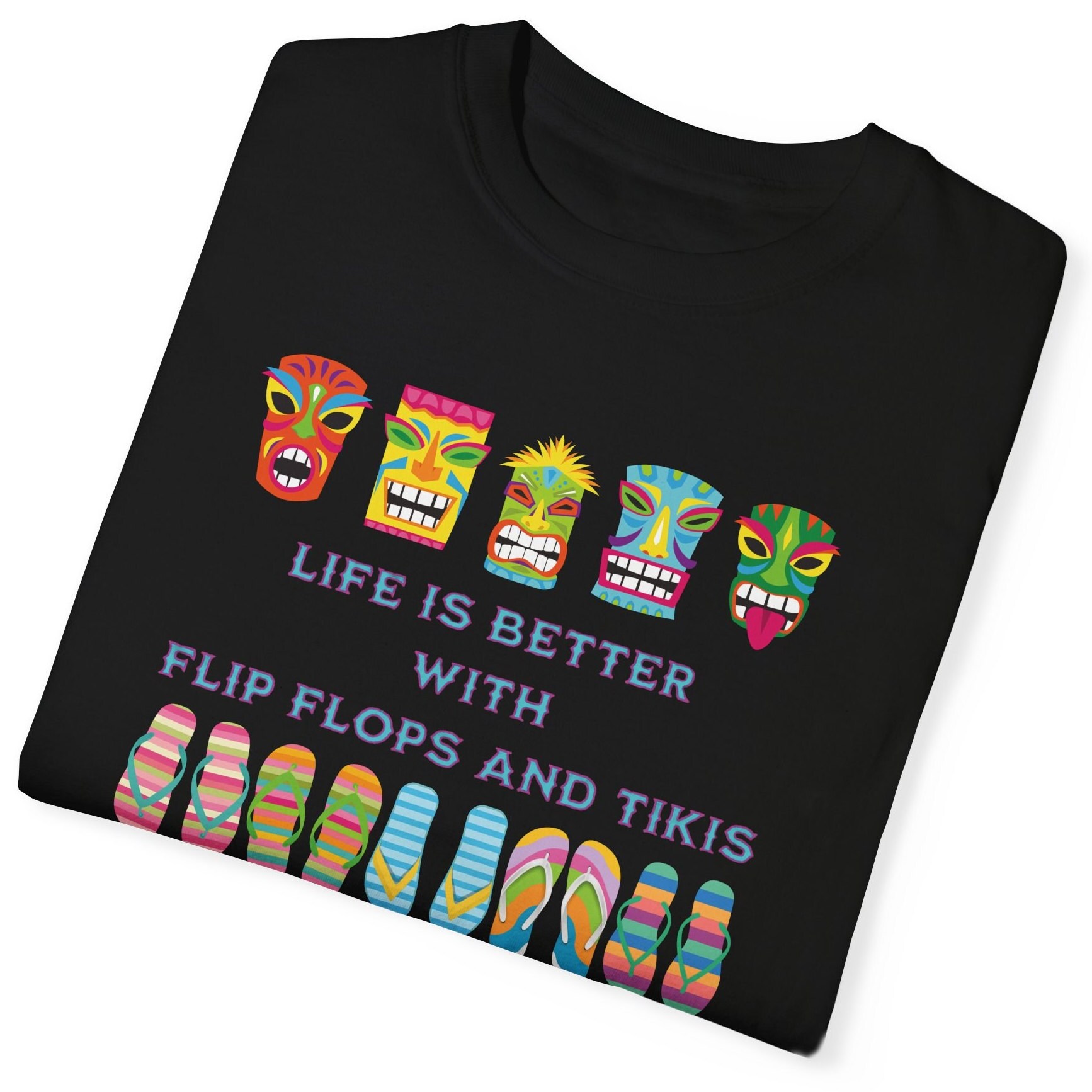 Tropical Tiki T Shirt, Flip Flops T Shirt, Vacation T Shirt, Flip Flops ...