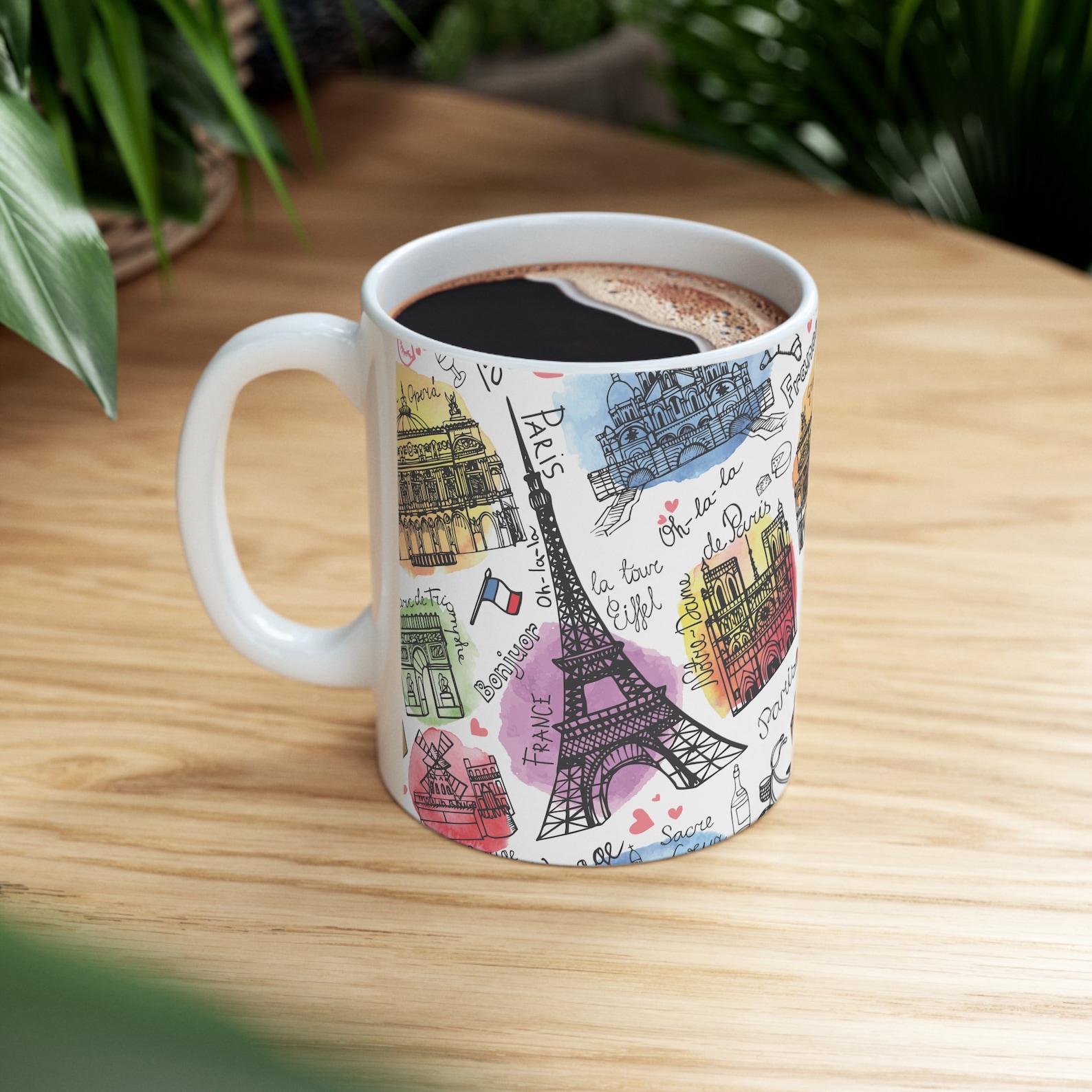 Paris Coffee Mug, Paris Mug, Fun Mug, Paris Scene Mug, French Coffee ...