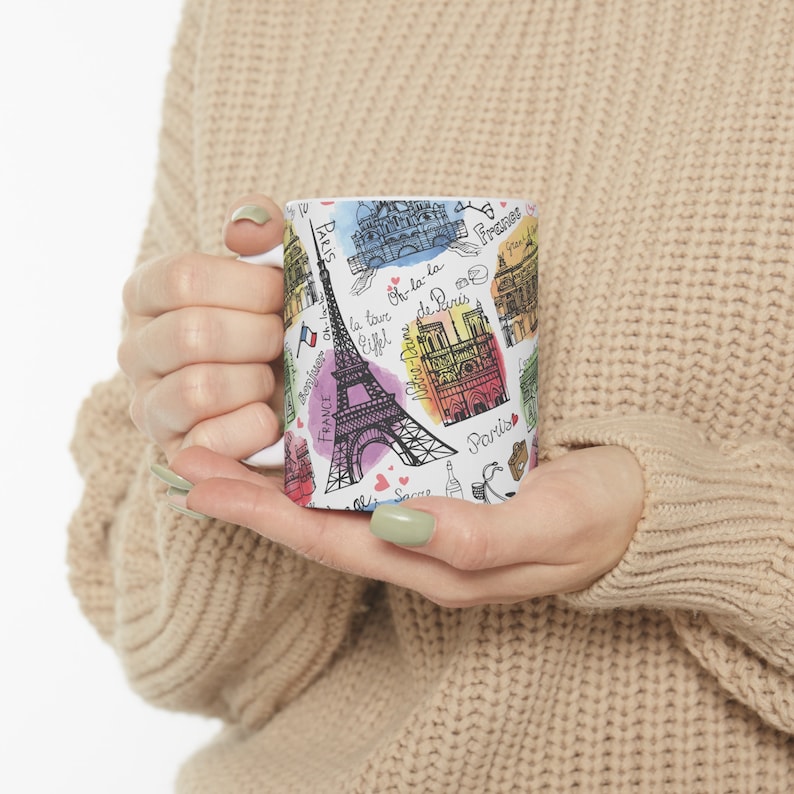 Paris Coffee Mug, Paris Mug, Fun Mug, Paris Scene Mug, French Coffee ...