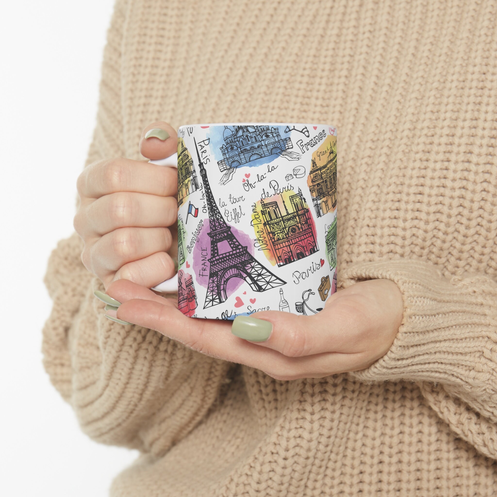 Paris Coffee Mug, Paris Mug, Fun Mug, Paris Scene Mug, French Coffee ...