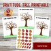 Gratitude Tree Kids Coloring Activity, Fall Printable Art, Thanksgiving ...
