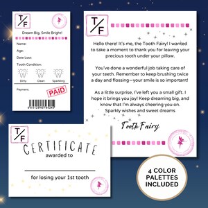 Tooth Fairy Letter With Tooth Fairy Receipt and First Lost Tooth ...