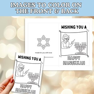 Hanukkah Coloring Cards, Hanukkah Printable Card Bundle, Happy Hanukkah ...