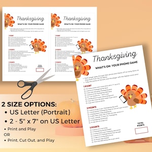 Thanksgiving What's on Your Phone Game, Thanksgiving Games, Printable ...