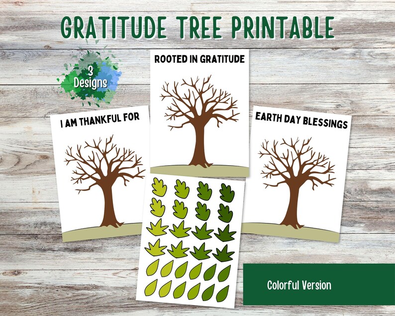 Gratitude Tree Kids Coloring Activity, Earth Day Craft, Sunday School ...