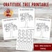 Gratitude Tree Kids Coloring Activity, Fall Printable Art, Thanksgiving ...