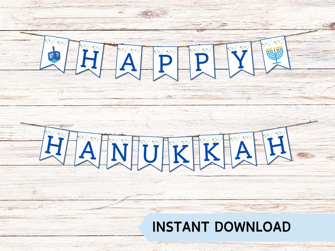Hanukkah Decorations Banner, Chanukah Decorations, Hanukkah Decor ...