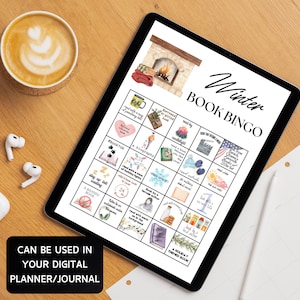 Winter Book Bingo and Reading Tracker, Reading Journal Bingo Challenge ...