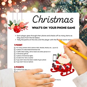 Christmas What's on Your Phone Game, Friendsmas Game, Teen Phone ...