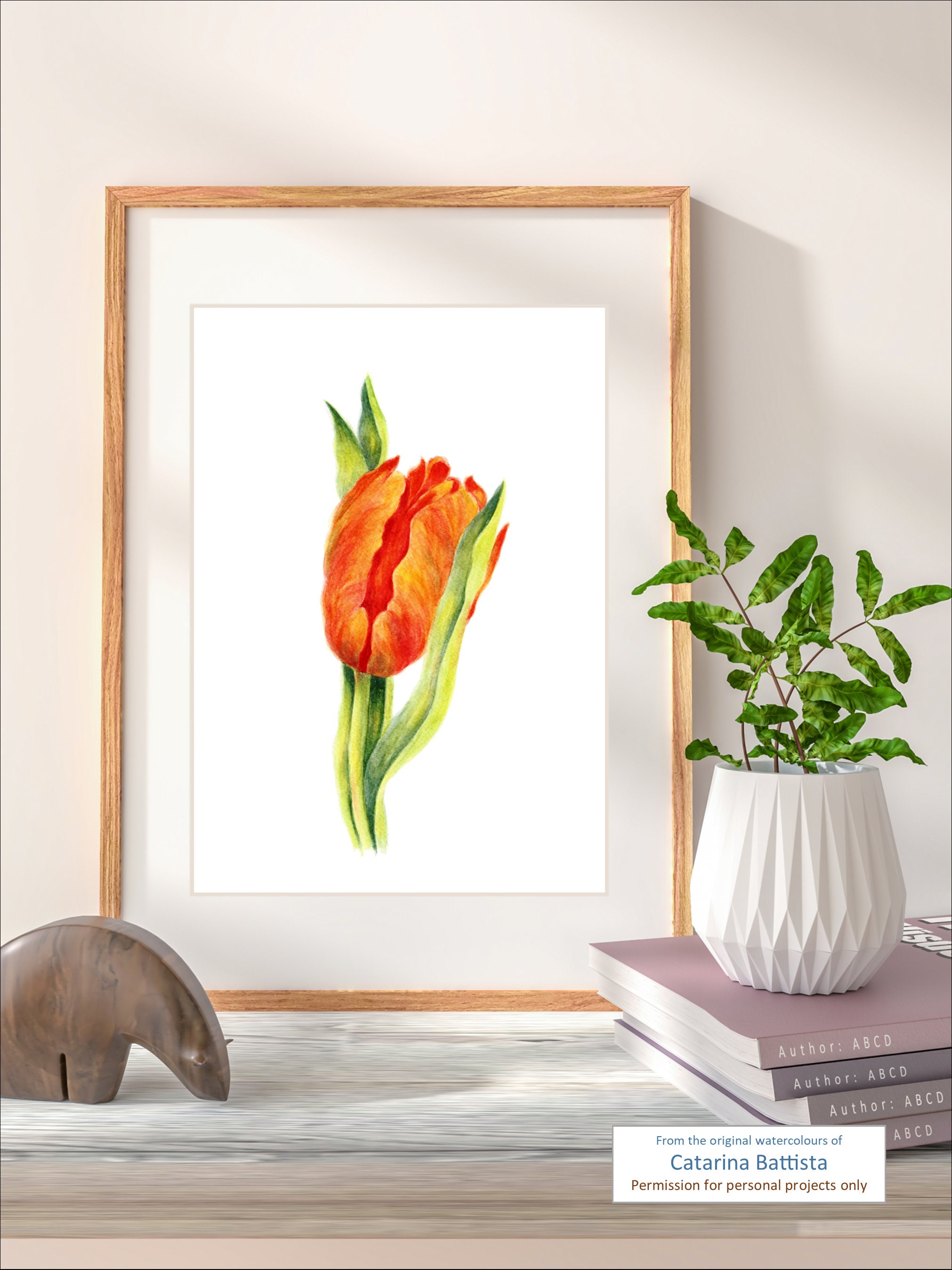 Floral Print, Tulip Watercolor Painting, Floral Wall Art, Tulip Digital ...