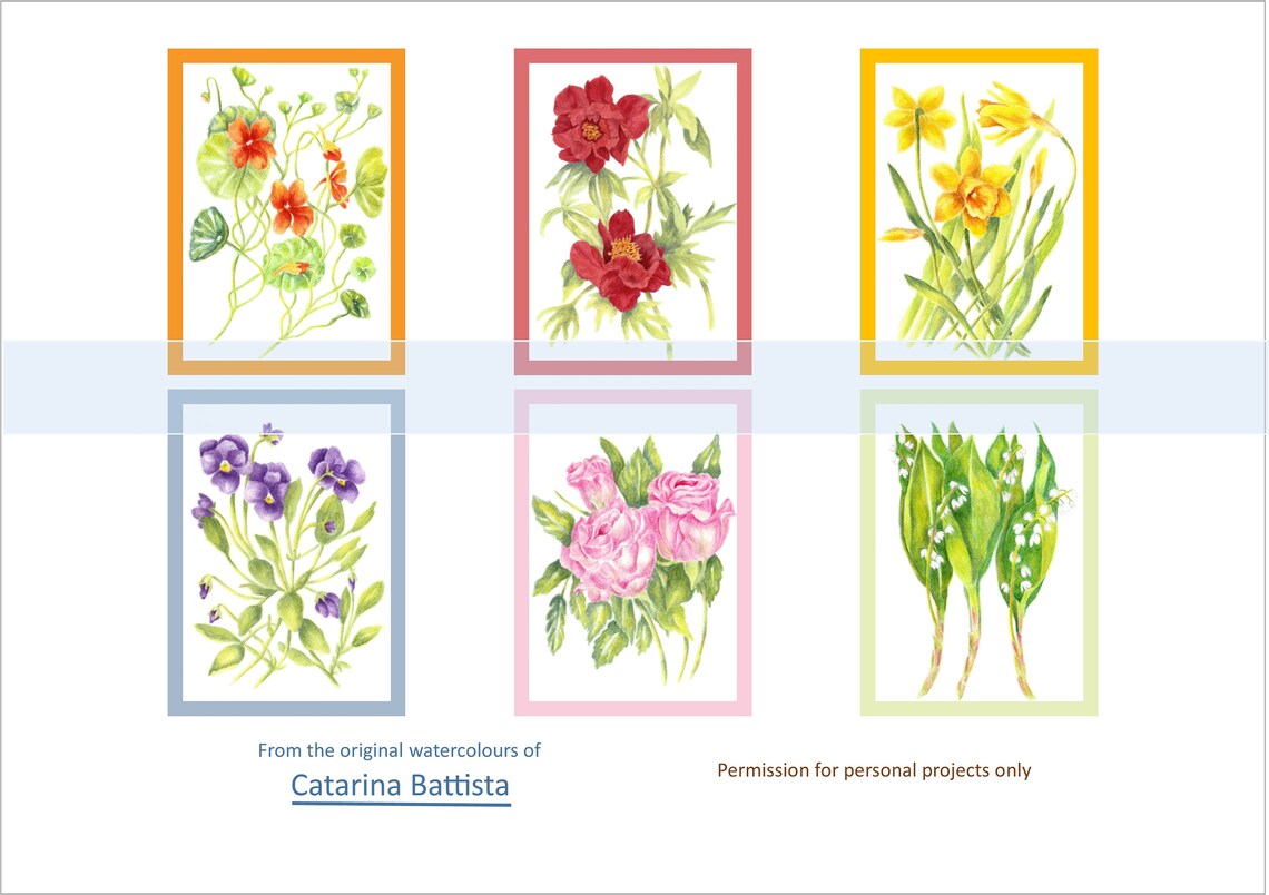 Printable Gift Tags. FLOWERS. Mini-cards. Digital Collage Sheet ...