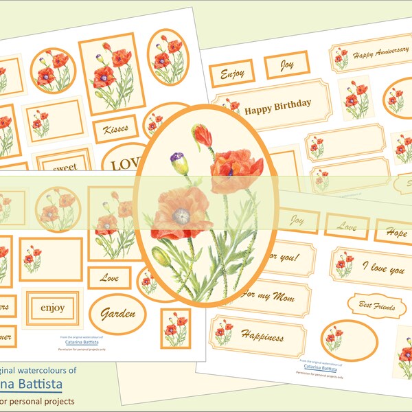 Poppy Seed Mini Printables - Etsy