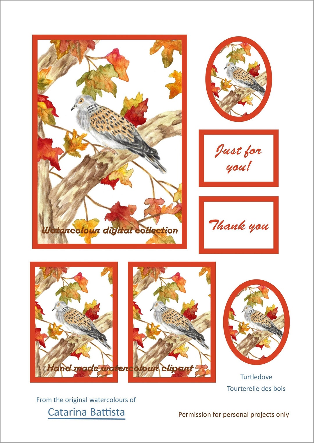 Dove Watercolor Card: Printable Bird Image for Gift Tags, Junk Journal ...