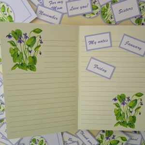 Junk Journal. VIOLETS JOURNAL KIT. Digital Journal. Printable Craft ...