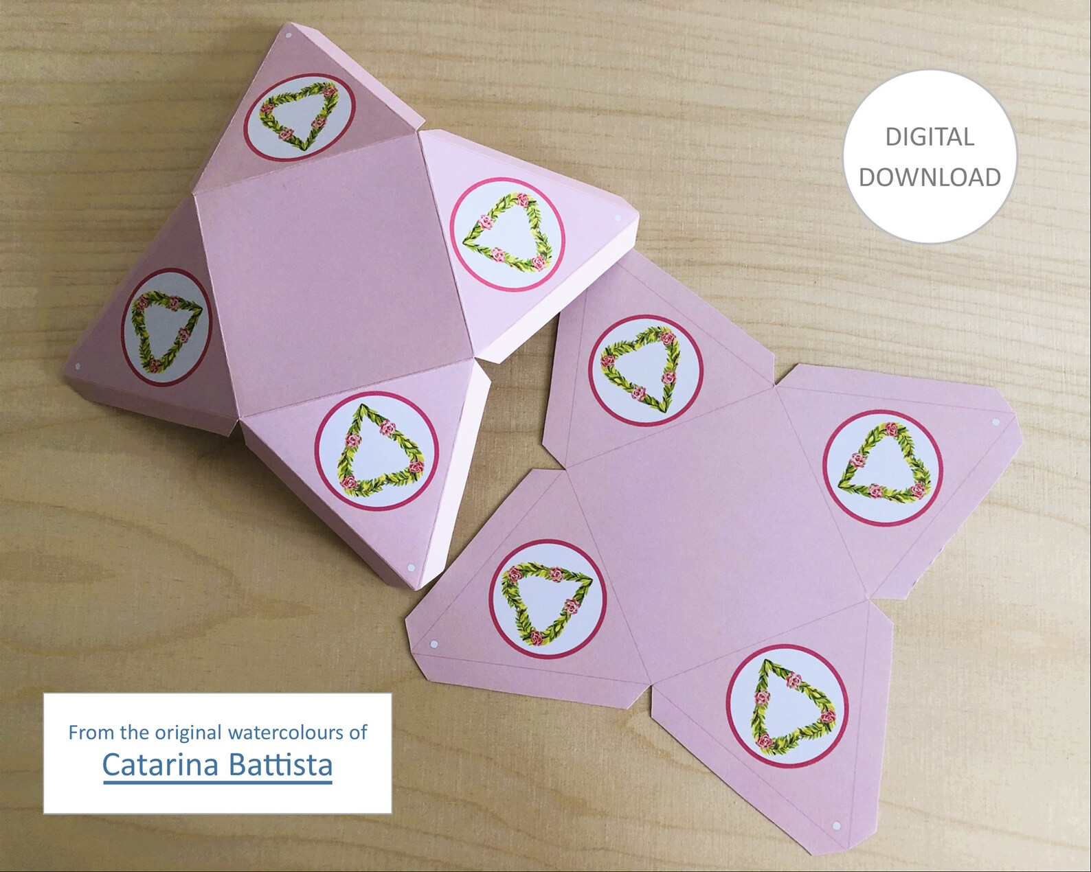 Favor Box. Printable Pyramid Box. Candy Box. Party Mini Carton Gift Box ...