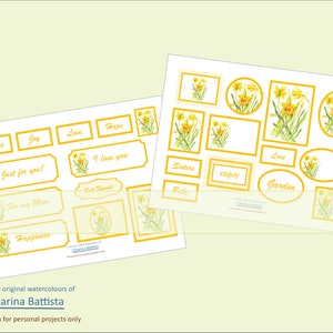 Junk Journal. Labels, Mini Cards, Tags, Stickers, Words, Embellishment ...