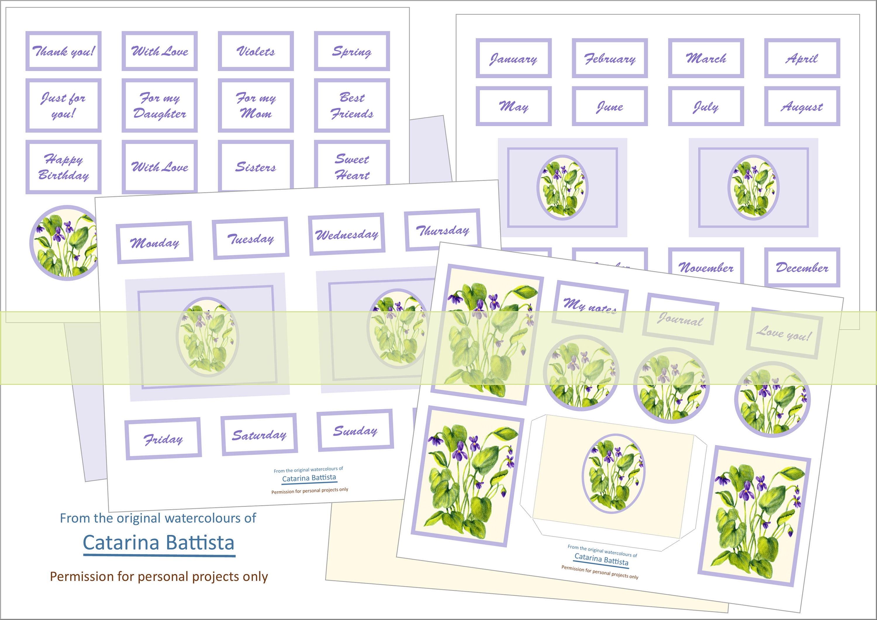 Junk Journal. VIOLETS JOURNAL KIT. Digital Journal. Printable - Etsy