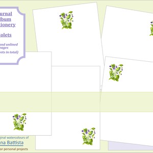 Violets Writing Paper. Stationery Set. Journal. Album. Floral - Etsy