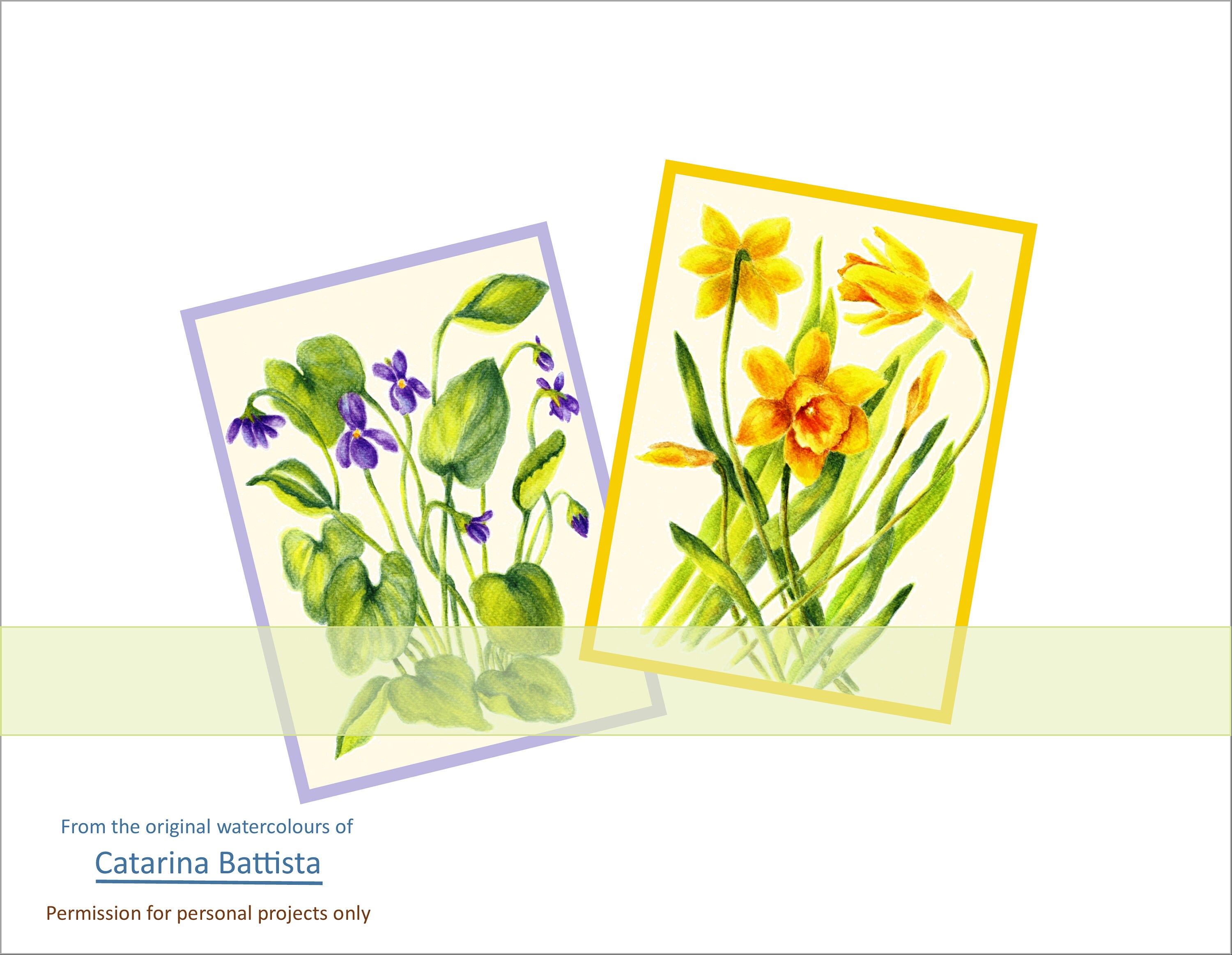 SPRING FLOWERS POSTCARDS. Printable Download. Botanical Tag, Digital ...