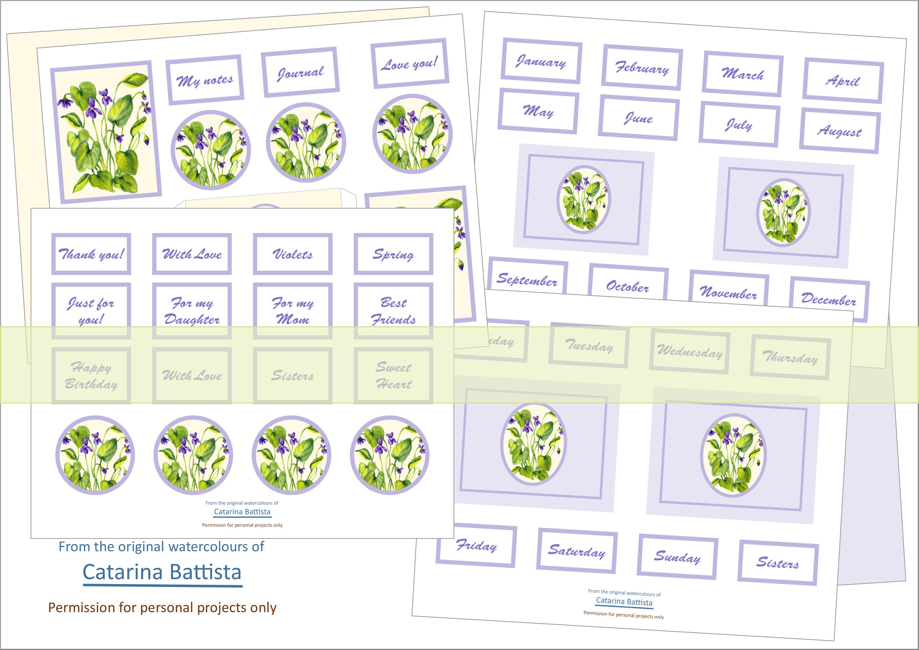 Junk Journal. VIOLETS JOURNAL KIT. Digital Journal. Printable - Etsy