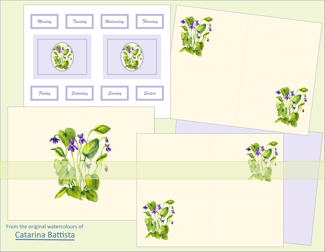 Junk Journal. VIOLETS JOURNAL KIT. Digital Journal. Printable Craft ...