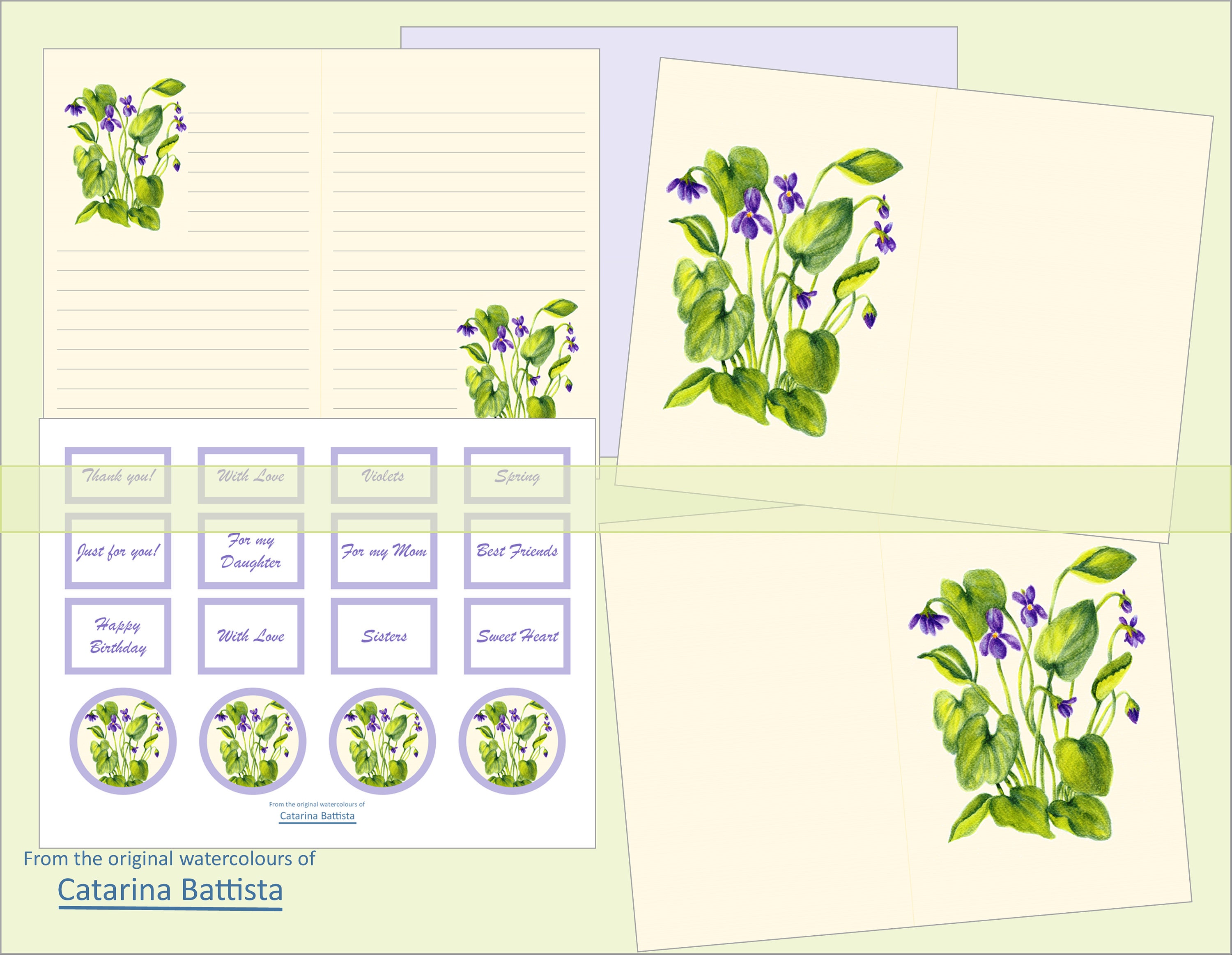 Junk Journal. VIOLETS JOURNAL KIT. Digital Journal. Printable Craft ...