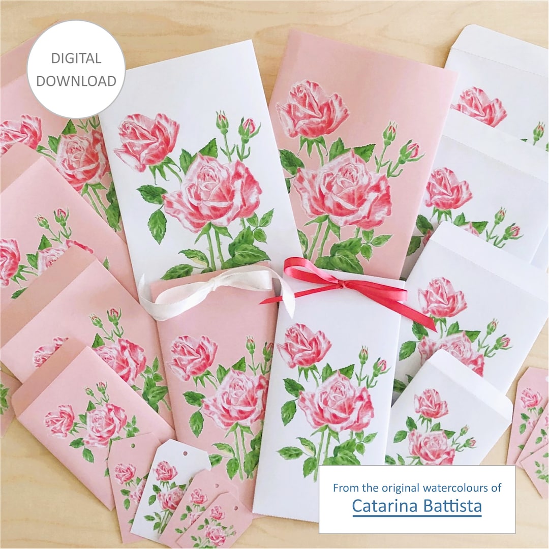 Gift Bags. Paper Bags Template. Party Printable Treat Bag. Craft Sheet ...