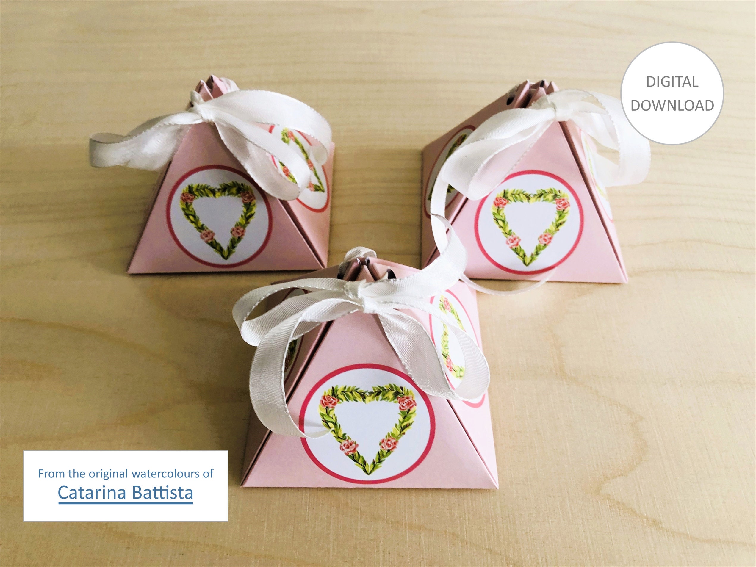 Favor Box. Printable Pyramid Box. Candy Box. Party Mini Carton Gift Box ...