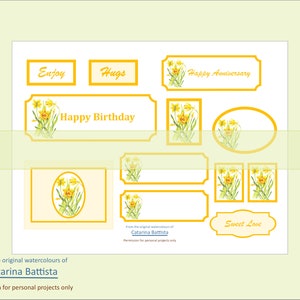 Junk Journal. Labels, Mini Cards, Tags, Stickers, Words, Embellishment ...