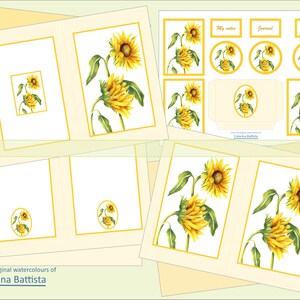 Junk Journal. SUNFLOWER JOURNAL KIT. Digital Journal. Printable Craft ...