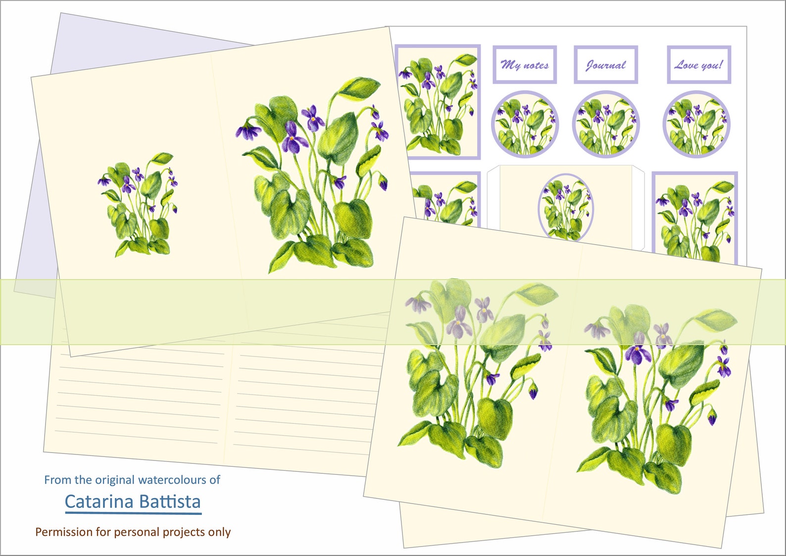 Junk Journal. VIOLETS JOURNAL KIT. Digital Journal. Printable - Etsy