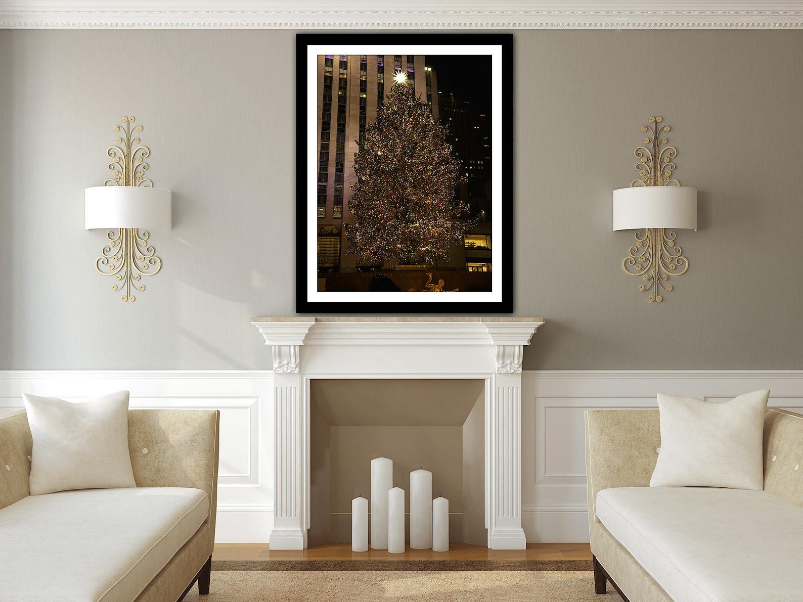 Rockefeller Christmas Tree, New York, Season, Holiday, Wall Decor, Fine ...