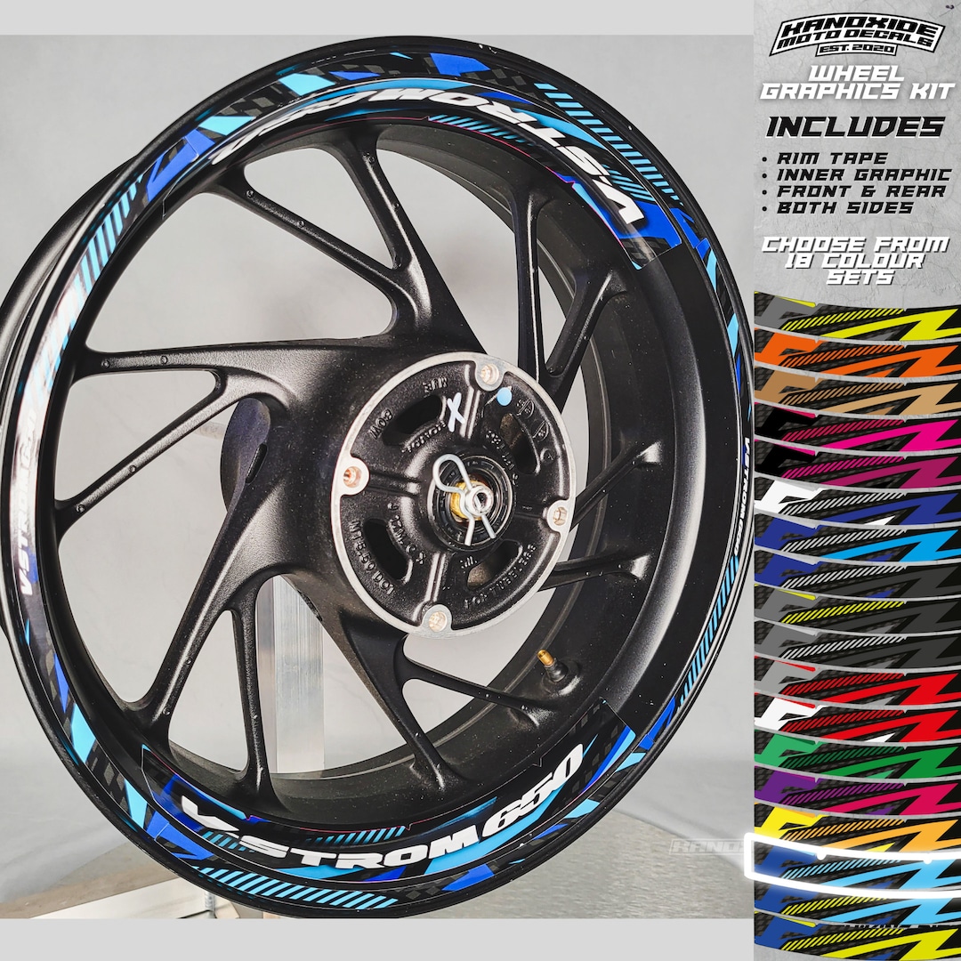 SUZUKI V-STROM 650 Wheel Stickers / Graphics Kit / Sticker - Etsy