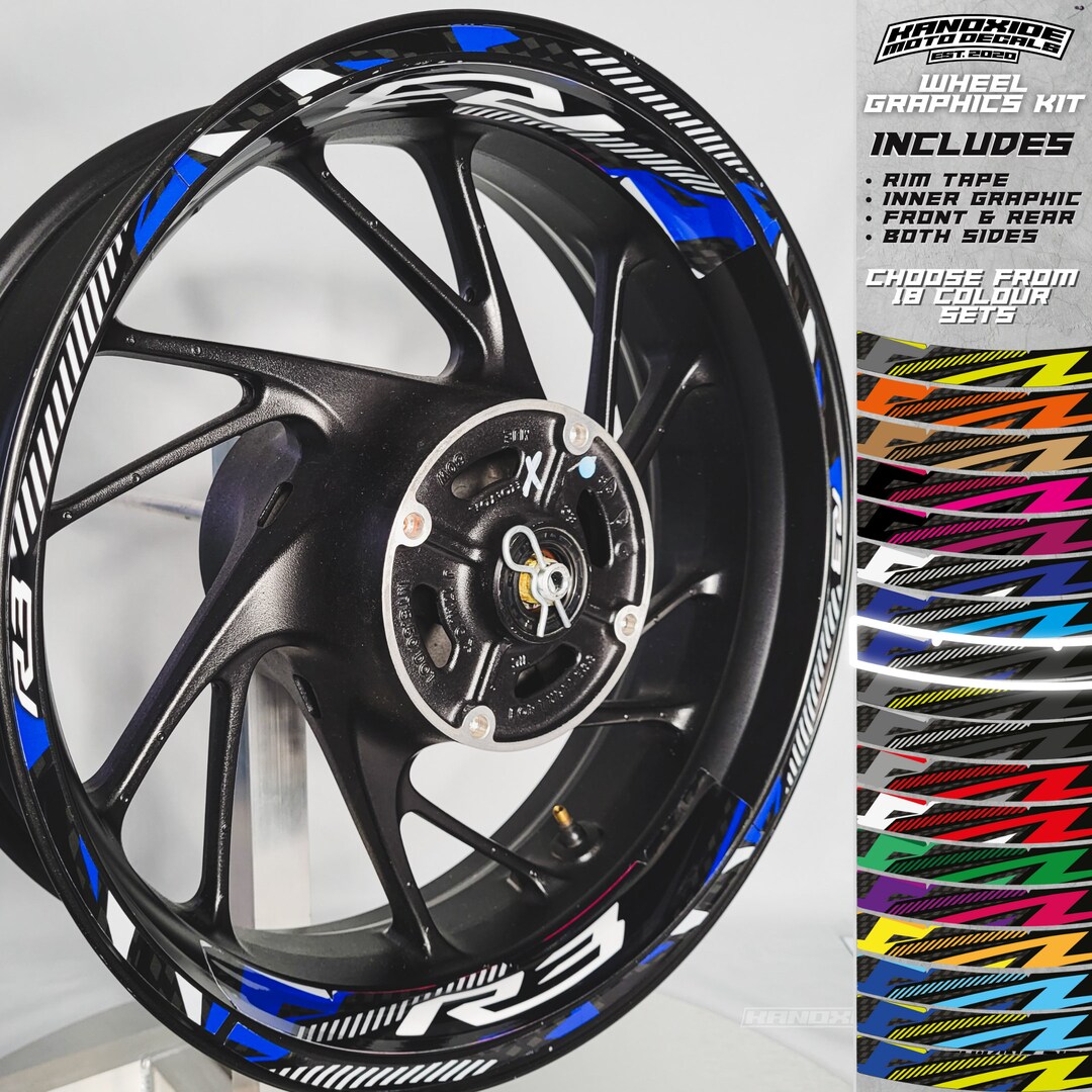 YAMAHA YZF R3 Wheel Stickers / Graphics Kit / Sticker Set - Etsy