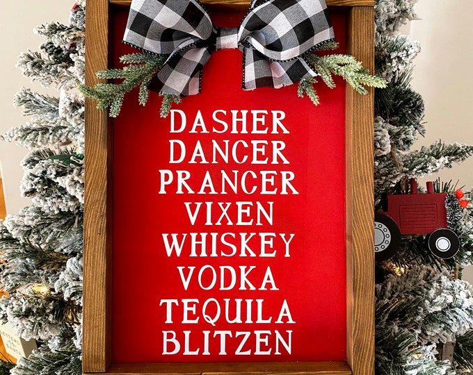 Funny Christmas Sign, Wooden Christmas Sign, Christmas Home Decor ...