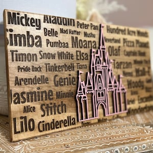 Disney Castle Laser Engraved Sign, Fairytale Gift - Etsy