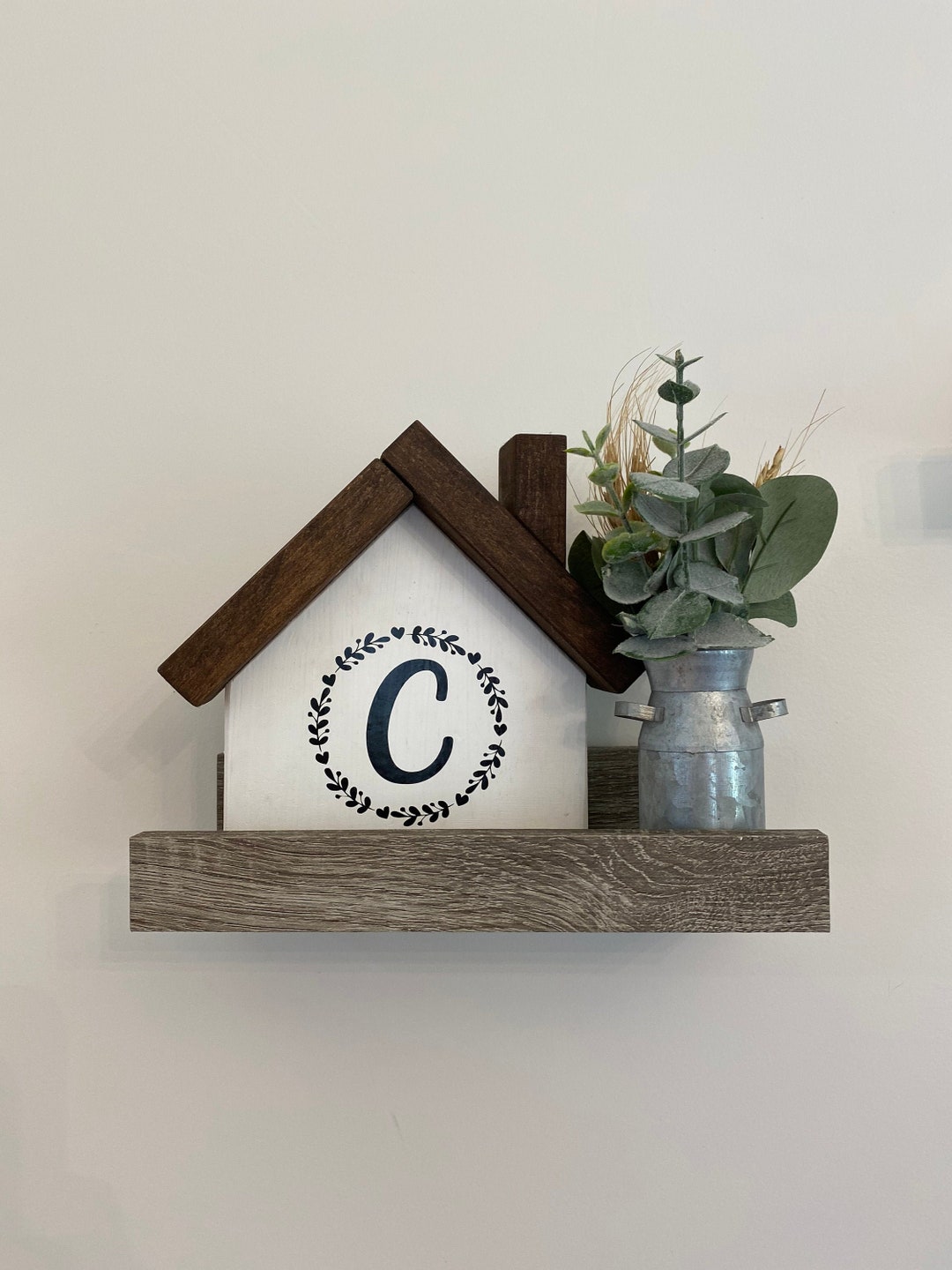 Small Farmhouse Sign / Monogram House Sign / Last Name / Custom Small ...