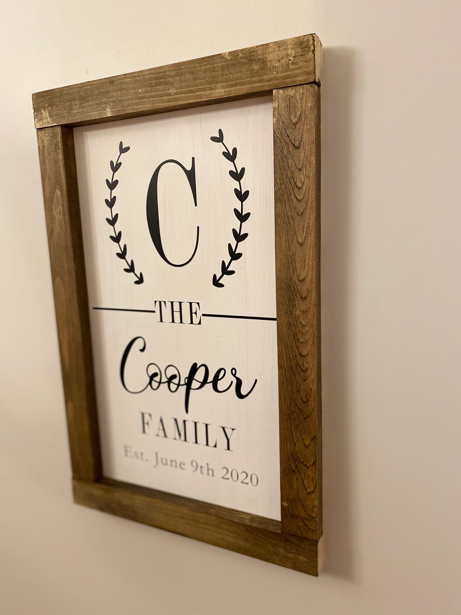 Last Name Farmhouse Sign / Housewarming Gift / Wedding Present | Etsy