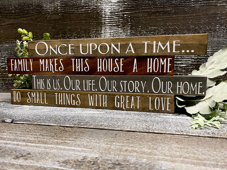 Home Farmhouse Small Tabletop Signs Custom Wood Signs - Etsy