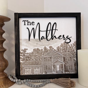 Housewarming Laser Engraved Sign, Custom House Art - Etsy