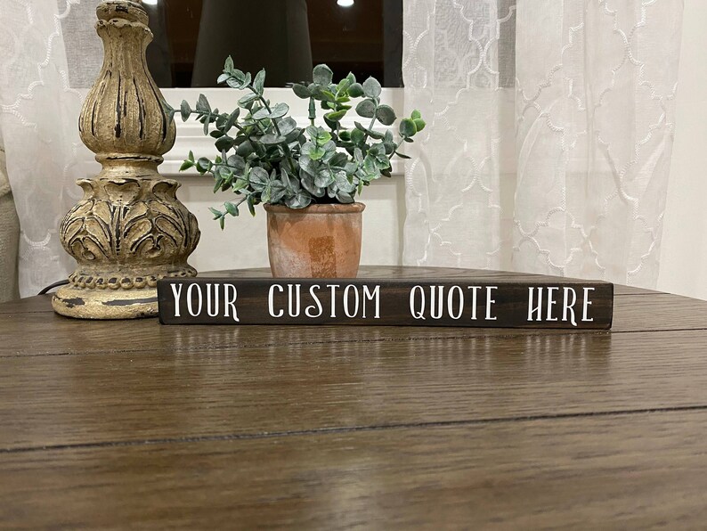 Custom Small Wood Tabletop Signs Personalize Small Shelf - Etsy