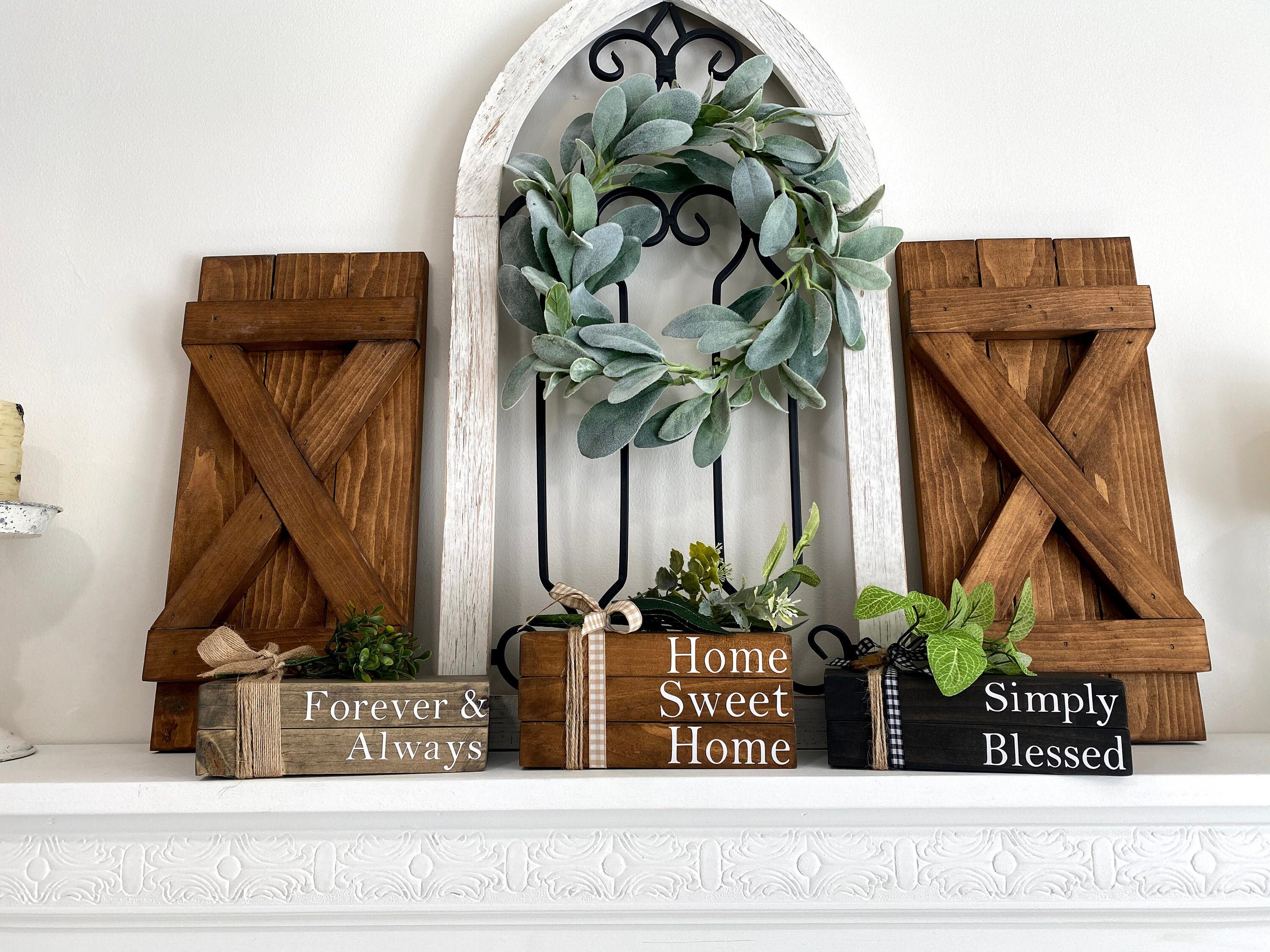 Personalized Mini Farmhouse Book Stack Custom Mini Book - Etsy