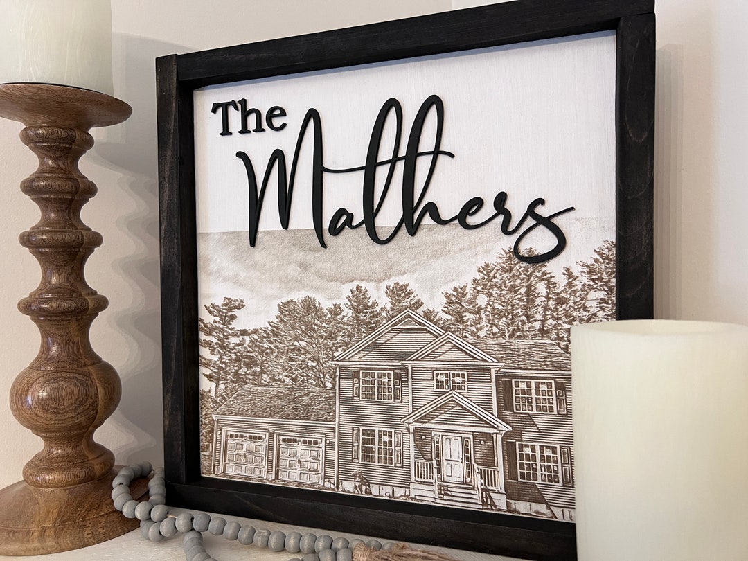 Housewarming Laser Engraved Sign, Custom House Art - Etsy