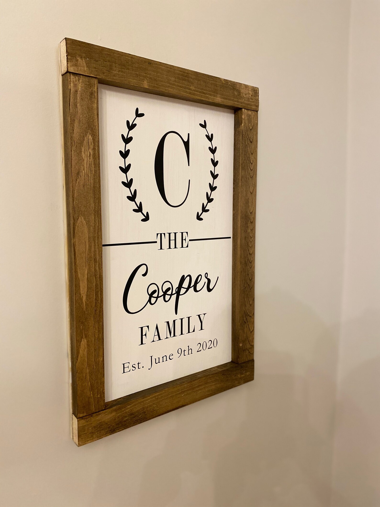 Last Name Farmhouse Sign / Housewarming Gift / Wedding Present | Etsy