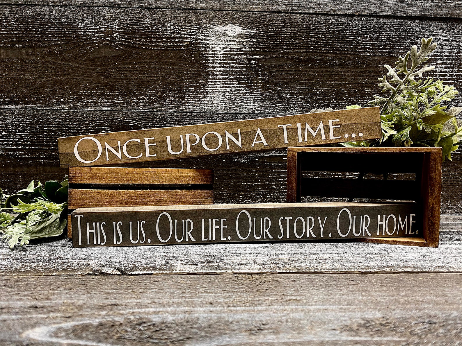 Home Farmhouse Small Tabletop Signs, Custom Wood Signs, Stained Wood ...