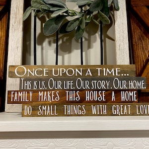 Home Farmhouse Small Tabletop Signs, Custom Wood Signs, Stained Wood ...