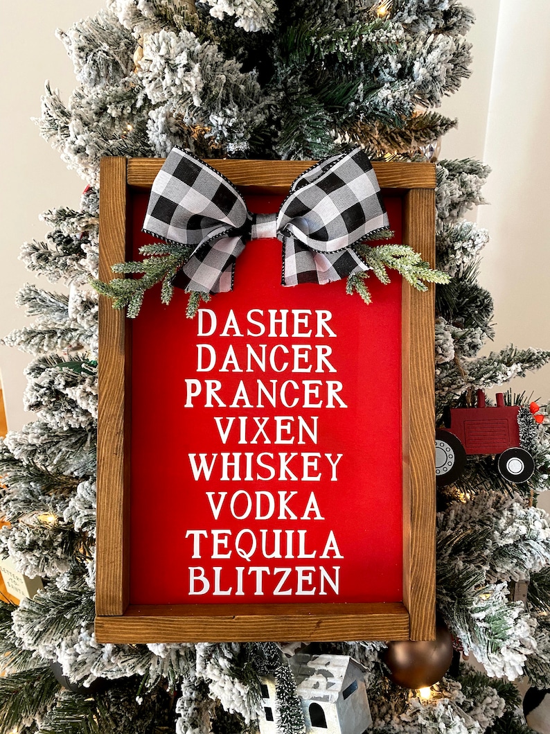 Funny Christmas Sign, Wooden Christmas Sign, Christmas Home Decor ...