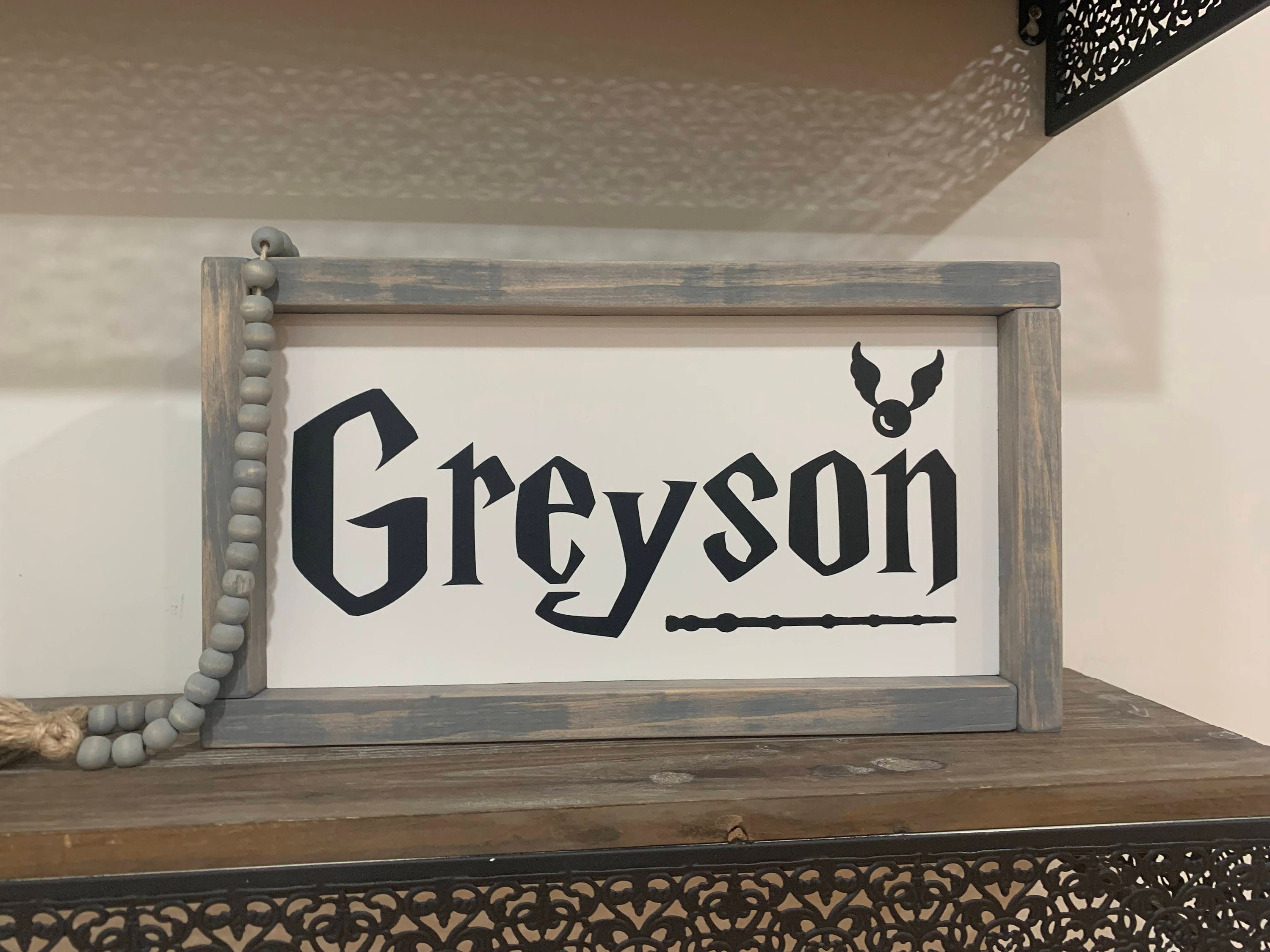 Potter Magic Kids Name Signs Child Bedroom Decor Custom | Etsy