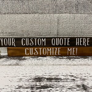 Custom Small Wood Tabletop Signs, Personalize Small Shelf Decor, Small ...